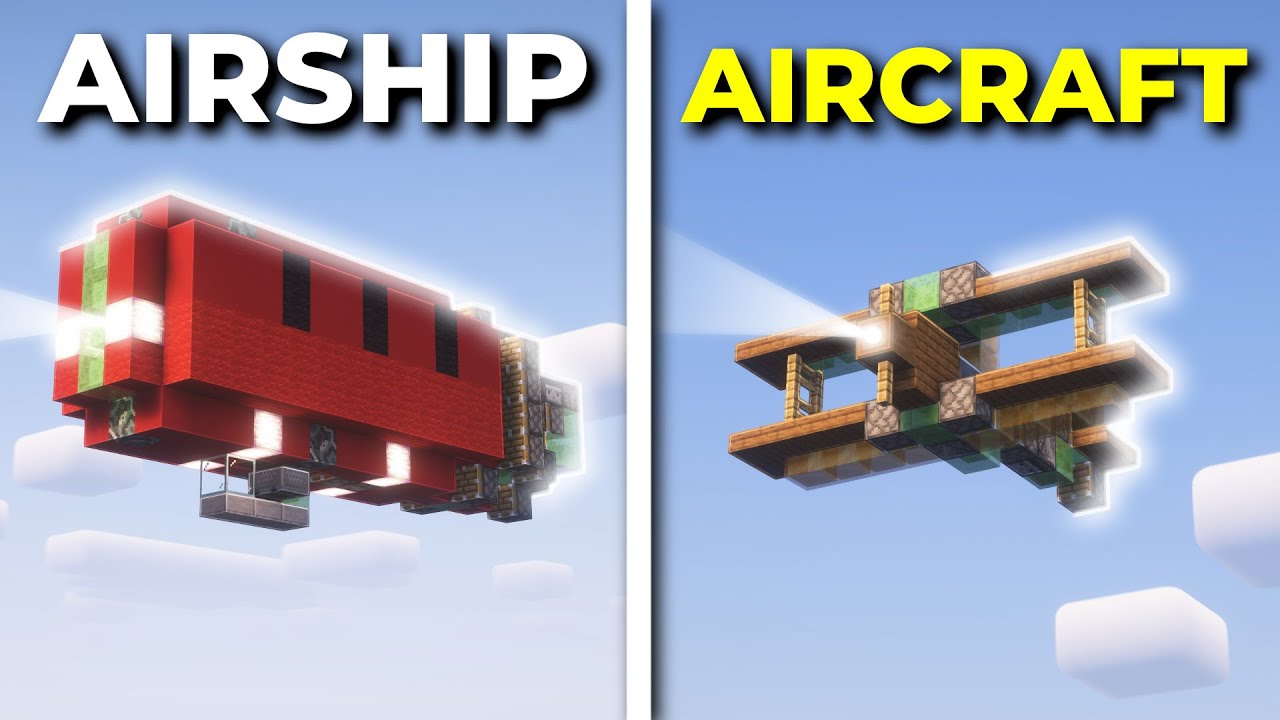 5 Flying Vehicles Build In Minecraft | TUTORAIL - YouTube