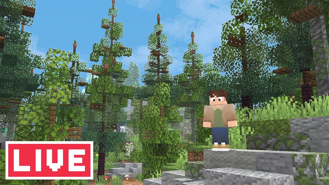 BUILDING CUSTOM TREES! | Working on the Forest in my Survival World ...