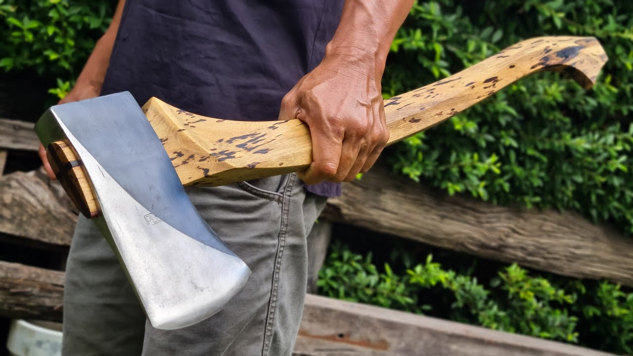 Woodworking Art! Making a beautiful axe handle from exotic wood | Plumb ...