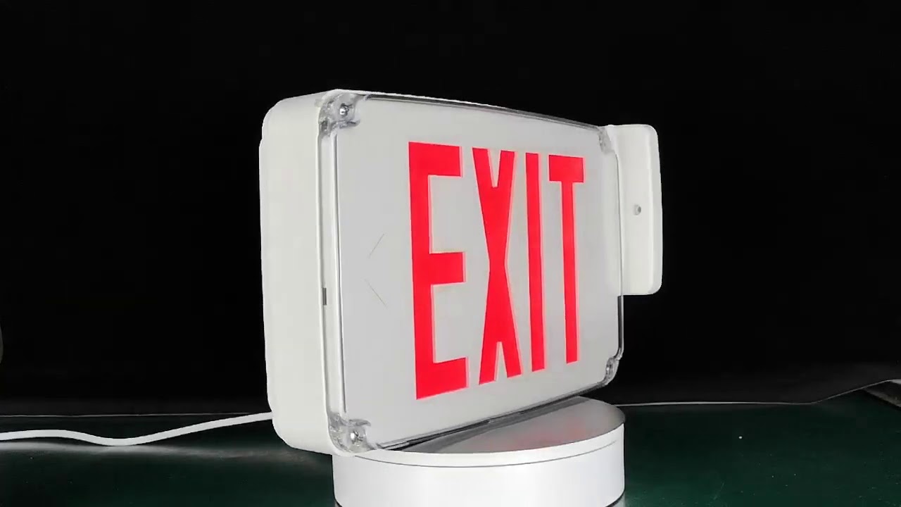 waterproof LED emergency exit sign light video - YouTube