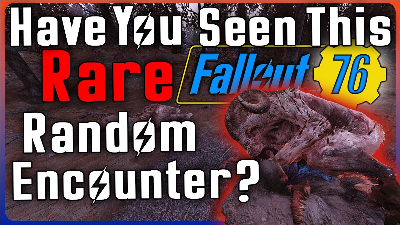 Have You Ever Seen This RARE Random Encounter In Fallout 76? - YouTube