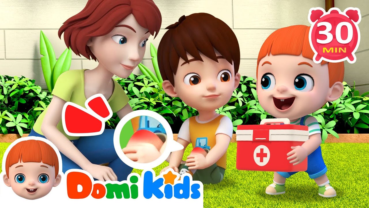 Baby Domi's Got A Boo Boo🩹 | Baby Care Song & More | Nursery Rhymes ...