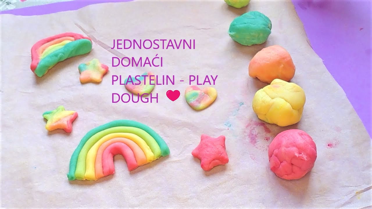 KAKO NAPRAVITI PLASTELIN -PLAY DOUGH KOD KUĆE- NAŠ RECEPT - YouTube