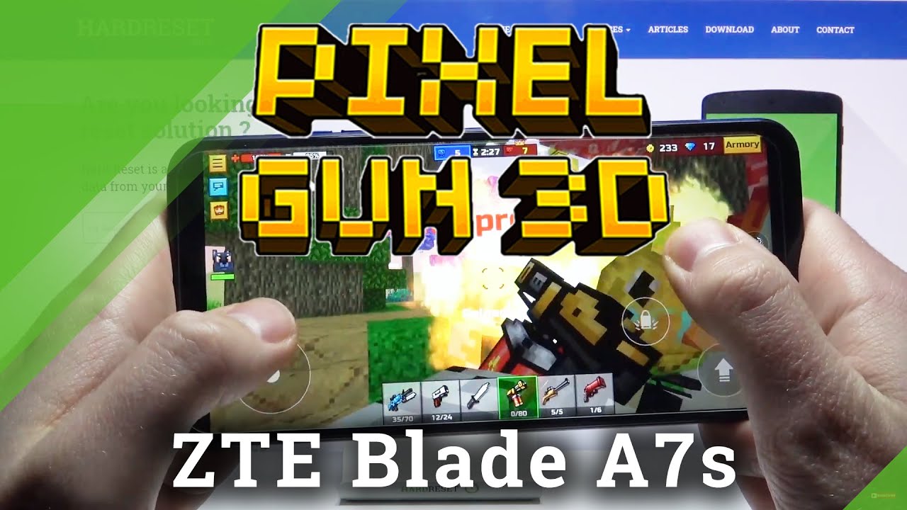 Test Pixel Gun 3D Gameplay on ZTE Blade A7s – High Graphics Checkup