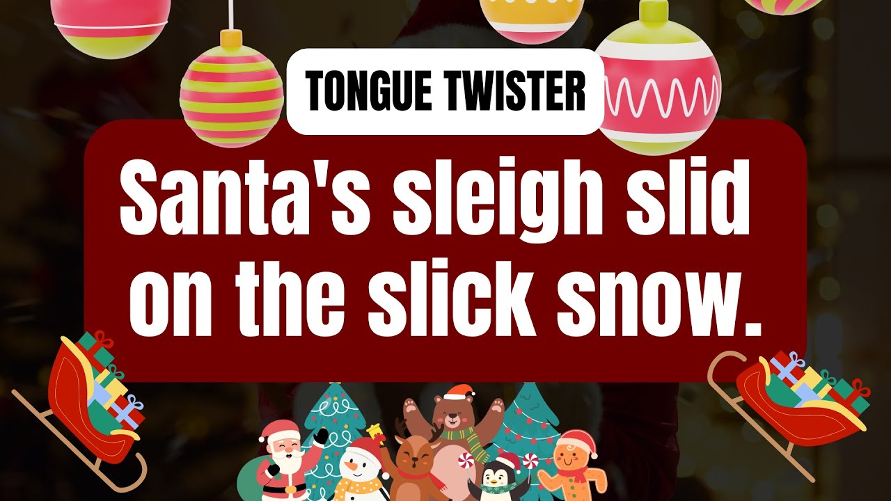 New Year Themed Funny Slick Santa Tongue Twister - YouTube