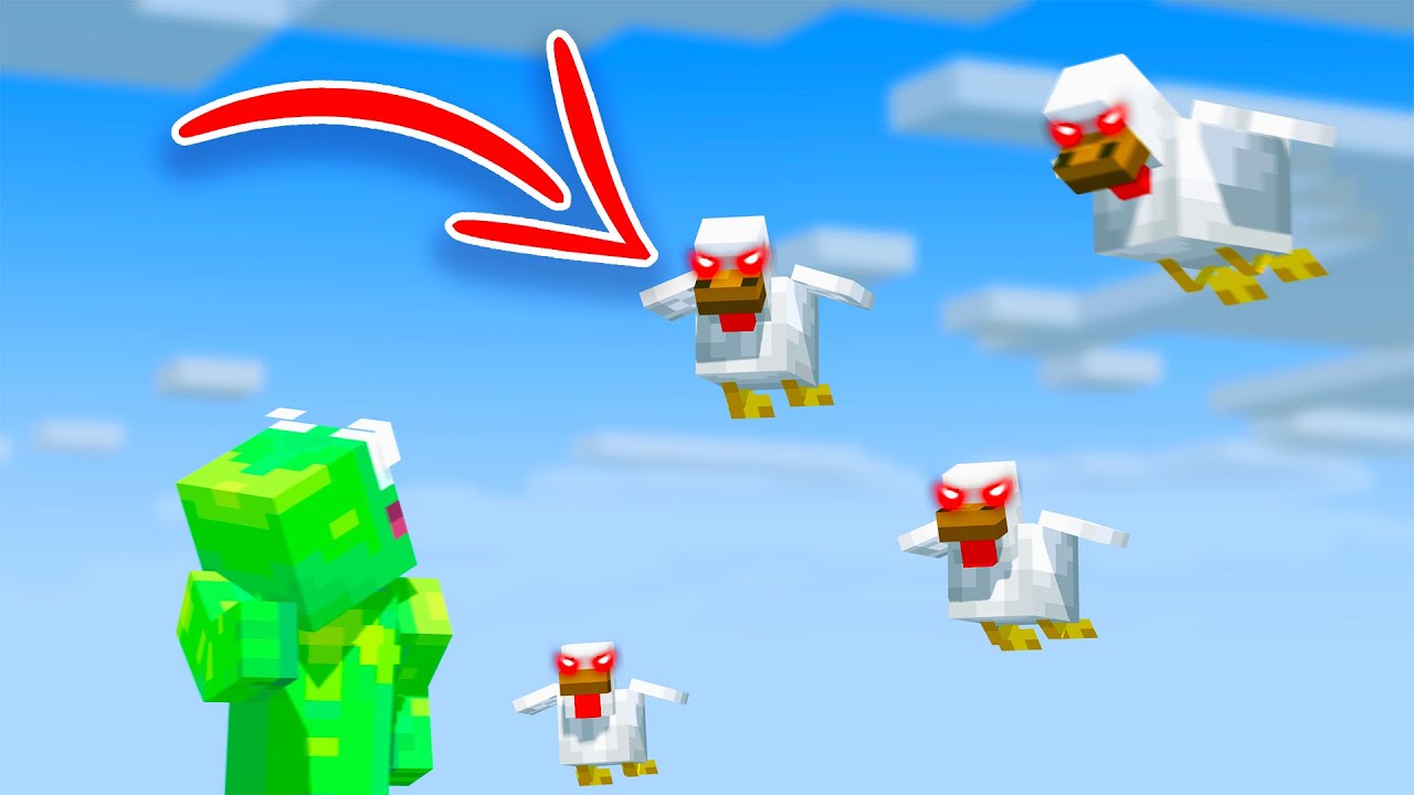 Minecraft, But All Mobs Are Aggressive - YouTube