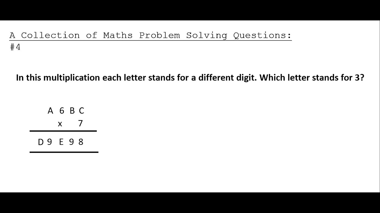 A Collection of Maths Problem Solving Questions:#4 - YouTube