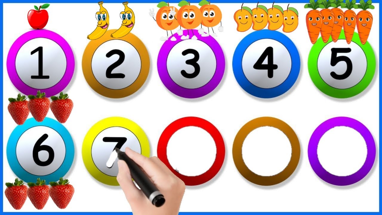 Learn 1 to 10 Numbers and Fruit Names | Learn Number & Counting with ...