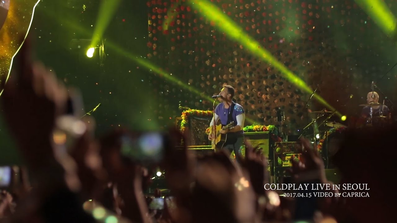 Coldplay - Yellow, Live in Seoul, Korea 2017. Full HD (고음질 콜드플레이 내한 공연 ...