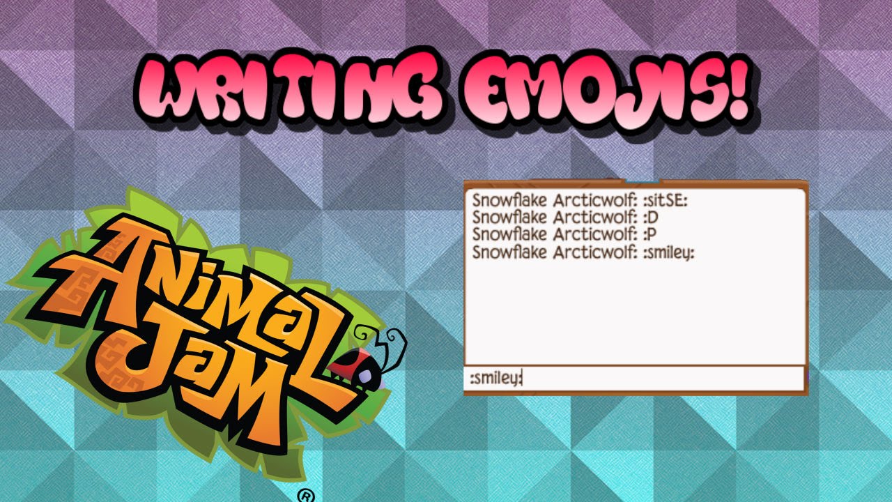 Writing Emojis In Animal Jam - YouTube