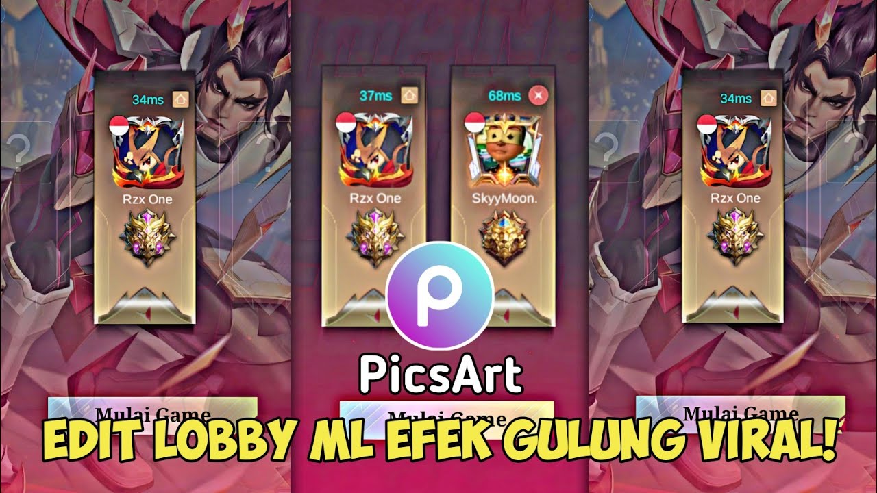 TUTORIAL Edit Lobby ML Efek Gulung di Aplikasi PicsArt - YouTube