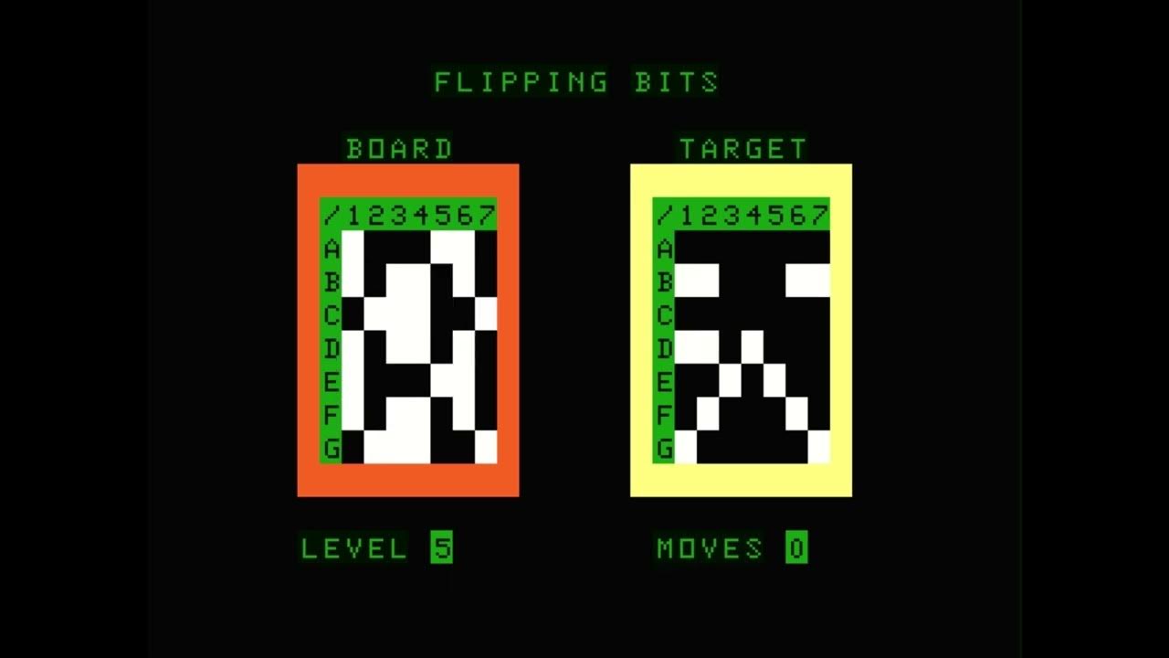 Dragon 32 - Game - Flipping Bits - YouTube