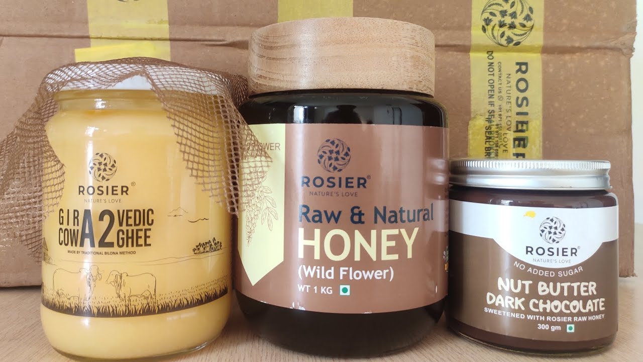 ROSIER A2 COW GHEE, NUT BUTTER Dark Chocolate and HONEY Wild Flower ...
