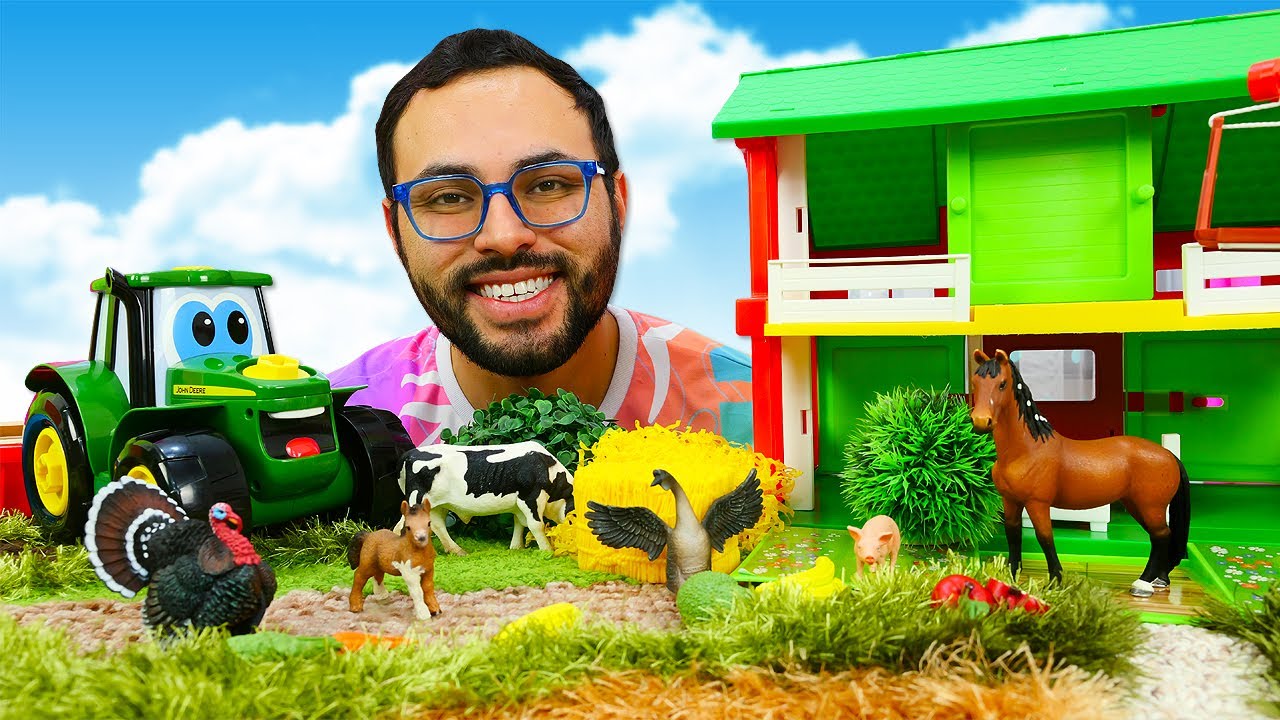¡Tractor Johnny tiene una granja! Video de coches de juguete y ...