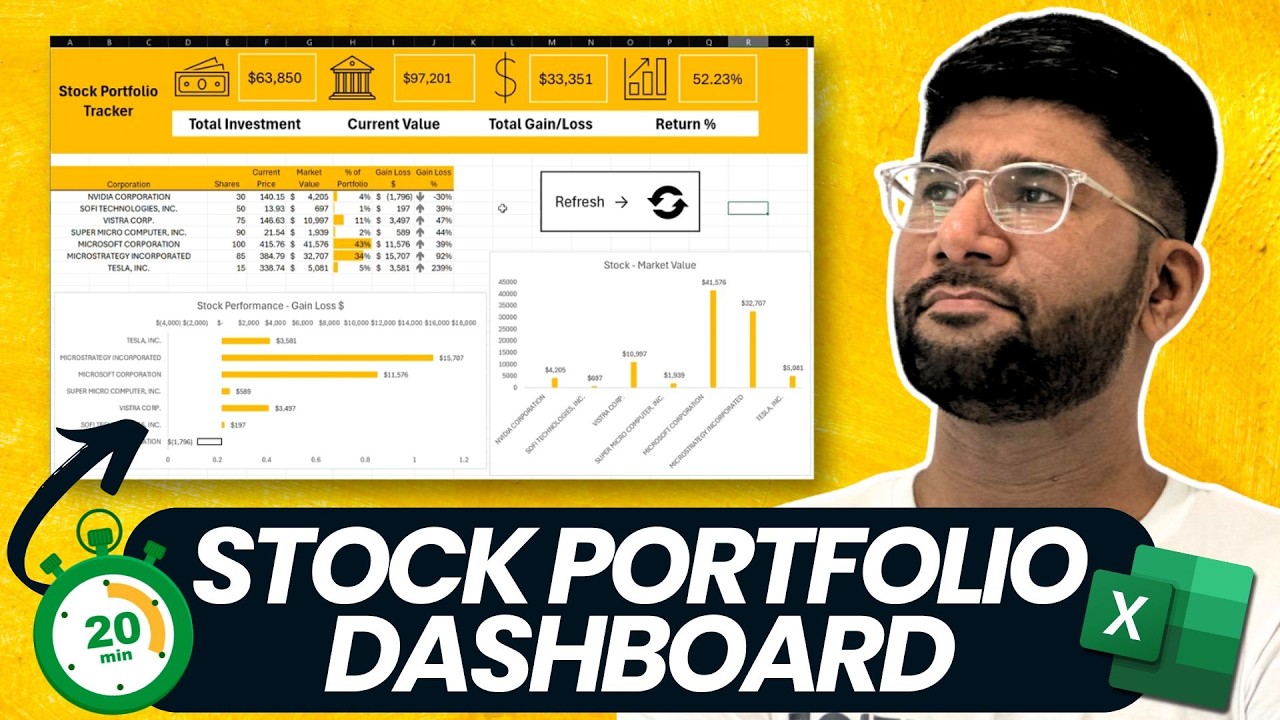 Build Your DREAM Excel Stock Portfolio Dashboard in 2025! - YouTube