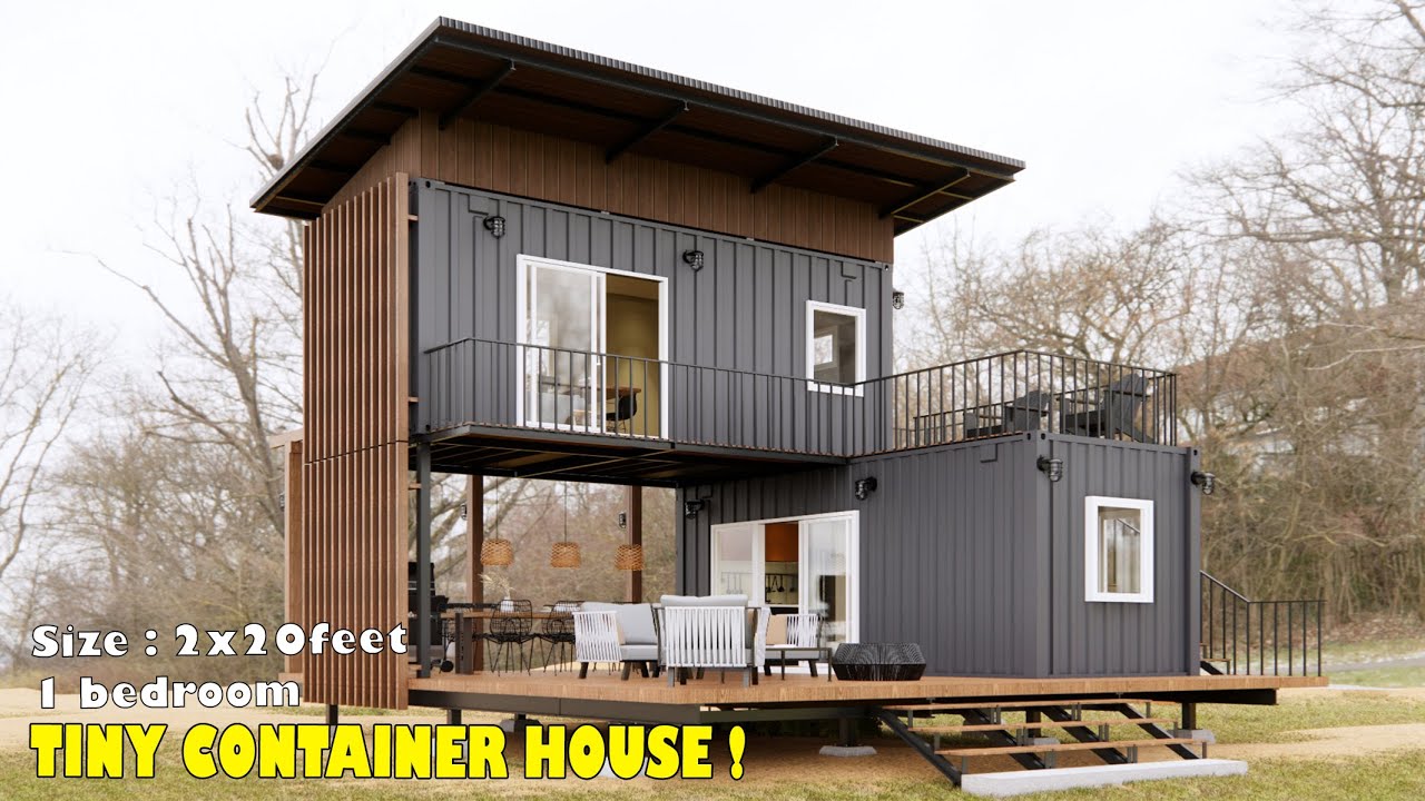 Shipping Container Homes | Simple Life In Small Container House - YouTube