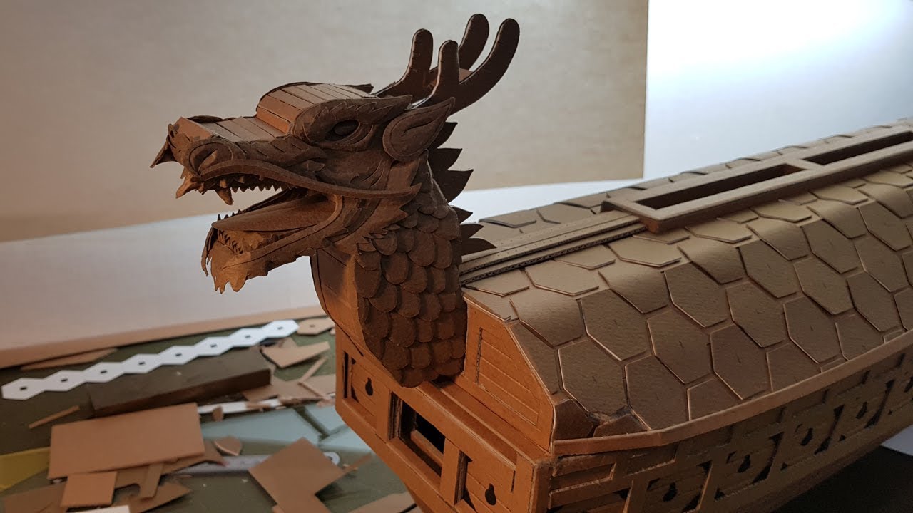 2_4.거북선 환조형 페이퍼아트 작업중[송훈종이아트,문화유산,Turtle Ship paper art] - YouTube