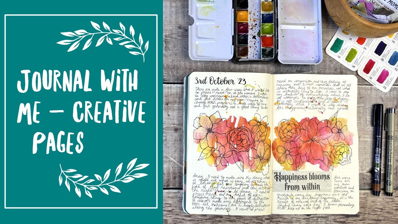 Journal With Me 🌸 Creative Pages - YouTube