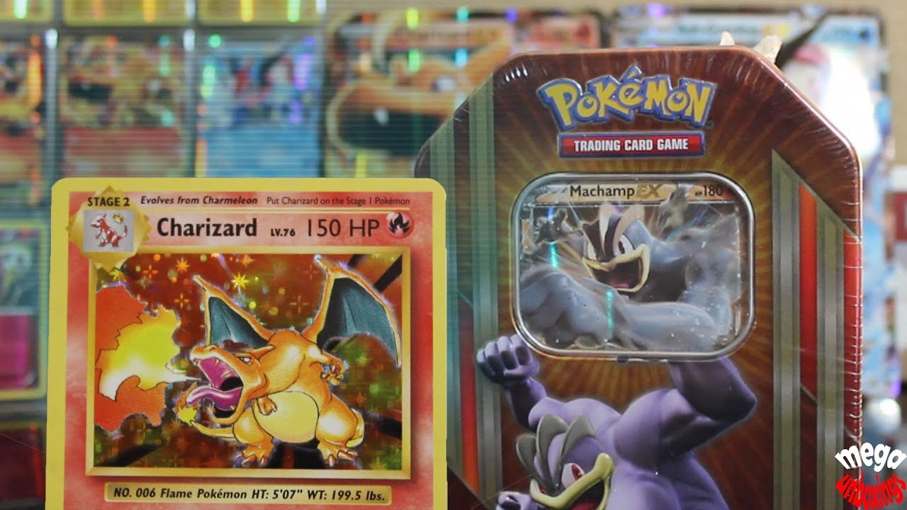 PULLING A CHARIZARD (Machamp EX Booster Tin) - YouTube