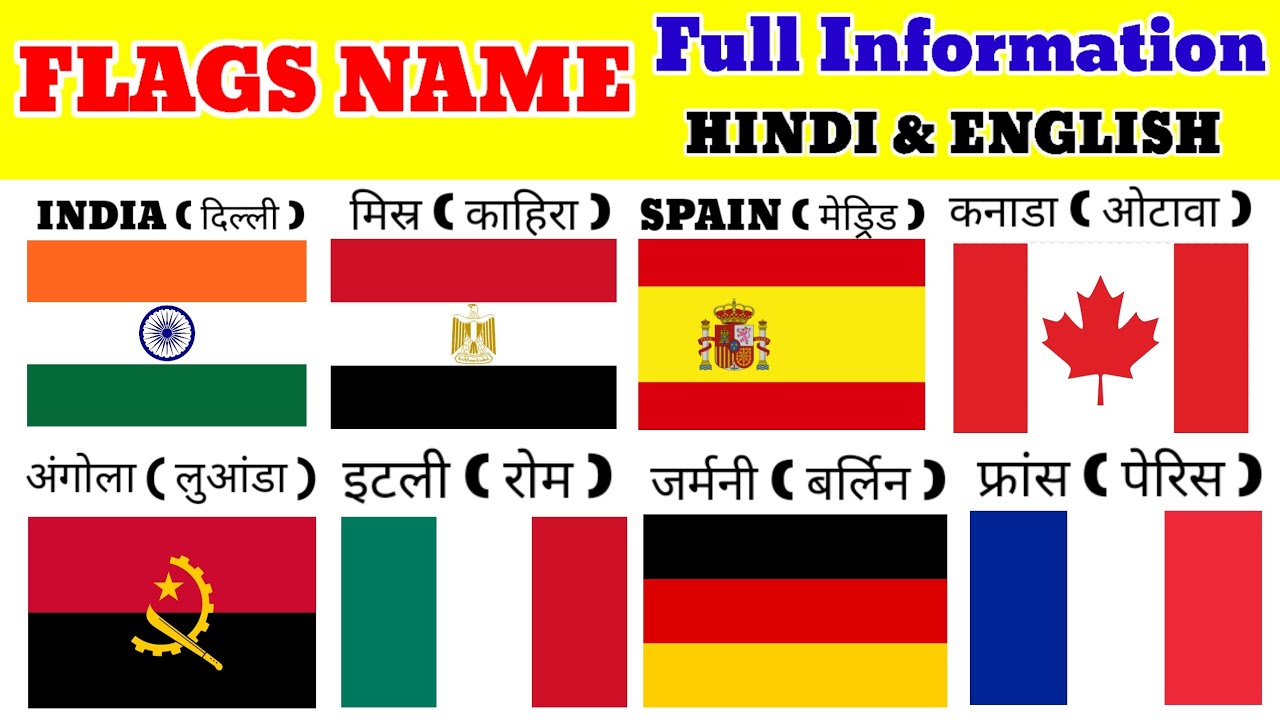 All Country Flags With Name List In Hindi Pdf Printable - Infoupdate.org