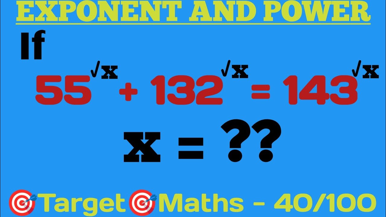EXPONENT AND POWER ।।घातांक और करणी।।Competitive Exams। #maths #ssc # ...