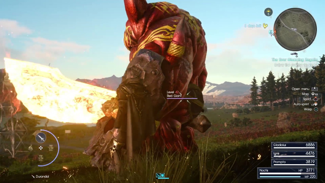 FINAL FANTASY XV - confused red giant - YouTube