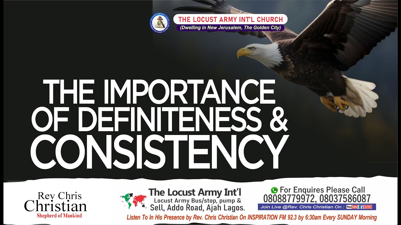 Rev Chris Christian - THE IMPORTANCE OF DEFINITENESS AND CONSISTENCY ...