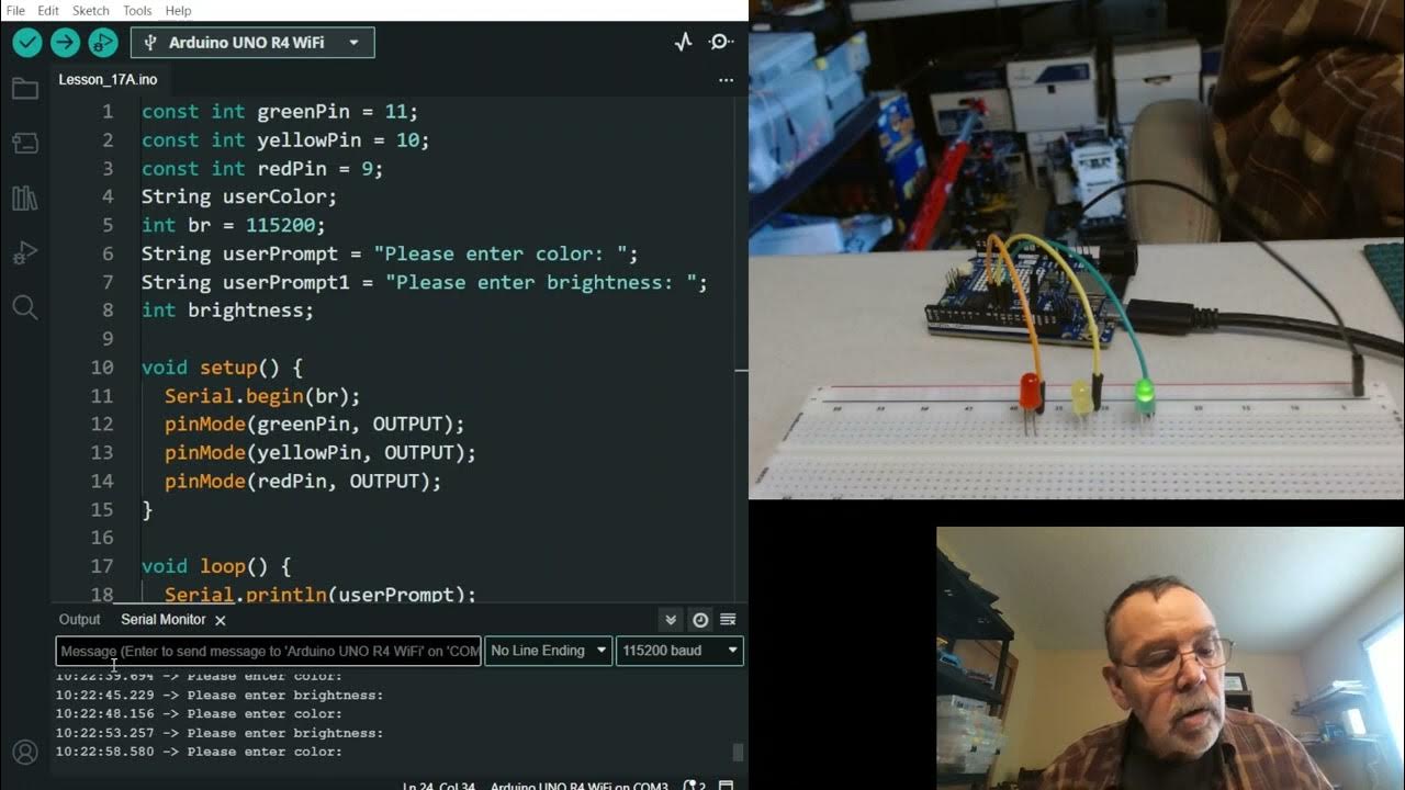 Paul Mcwhorter Arduino Uno R4 Wifi Lesson 17 Control Multiple Led With Brightness Youtube