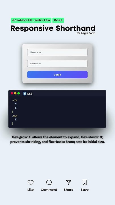 Responsive Login Shorthand Css Coding Login Website Frontenddeveloper Coding Programming Youtube