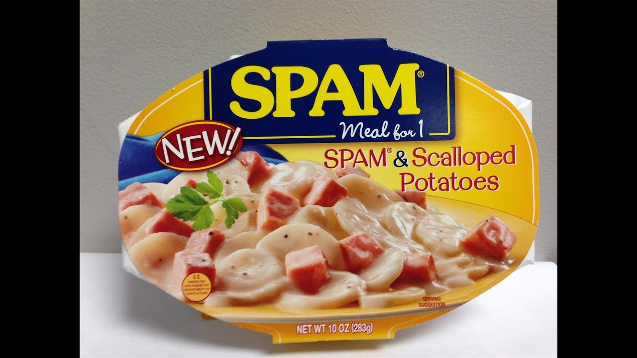Spam & Scalloped Potatoes Food Review - YouTube