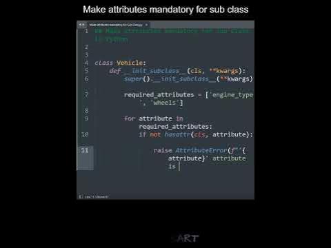 Make attributes mandatory for sub class in Python | Python Examples ...