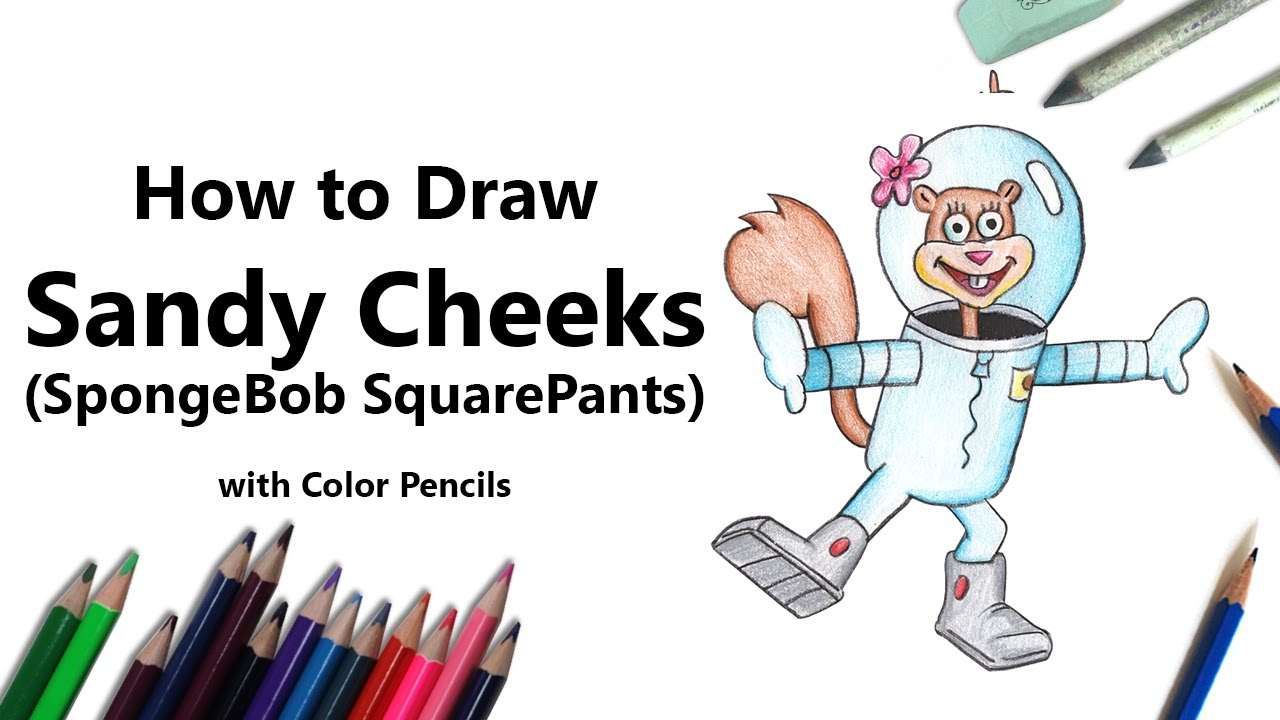 How to Draw Sandy Cheeks from SpongeBob SquarePants with Color Pencils ...