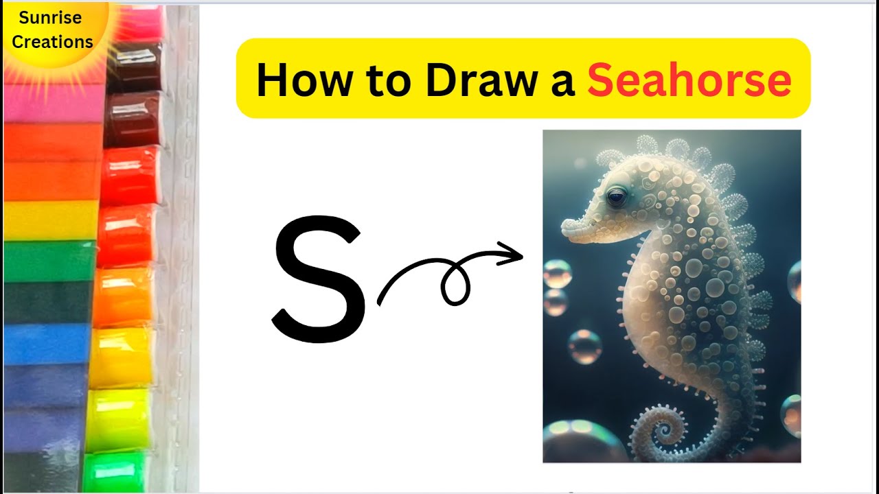 How to Draw a Seahorse | Easy Drawing for Beginners - YouTube