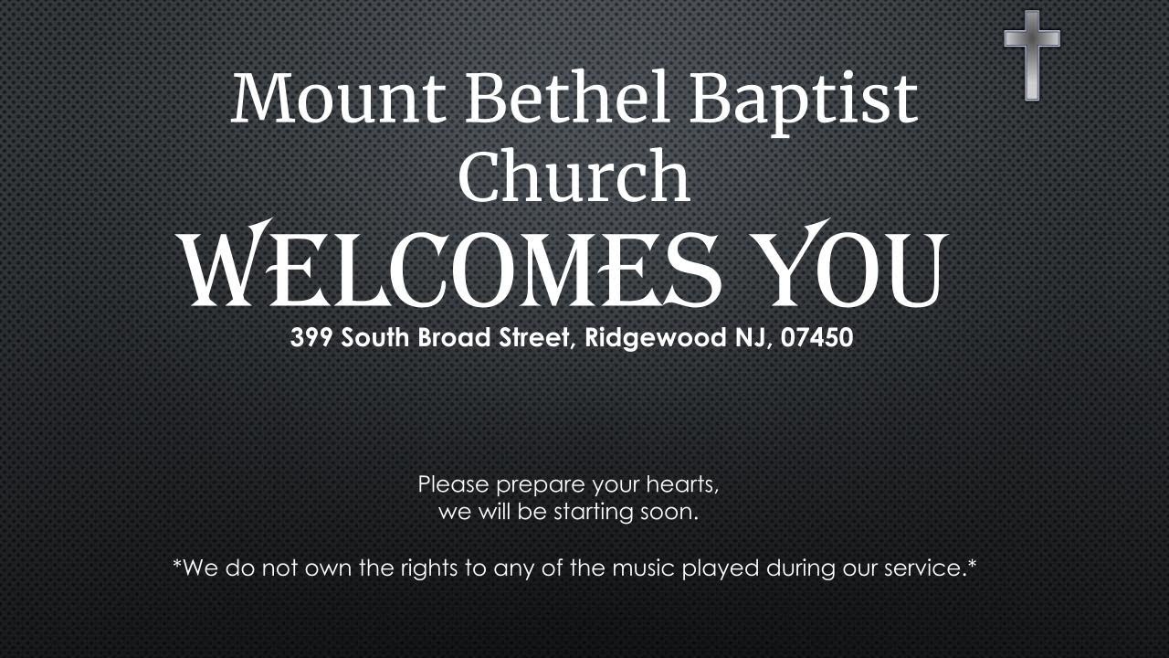 Mount Bethel Baptist Church of Ridgewood NJ Live Stream - YouTube