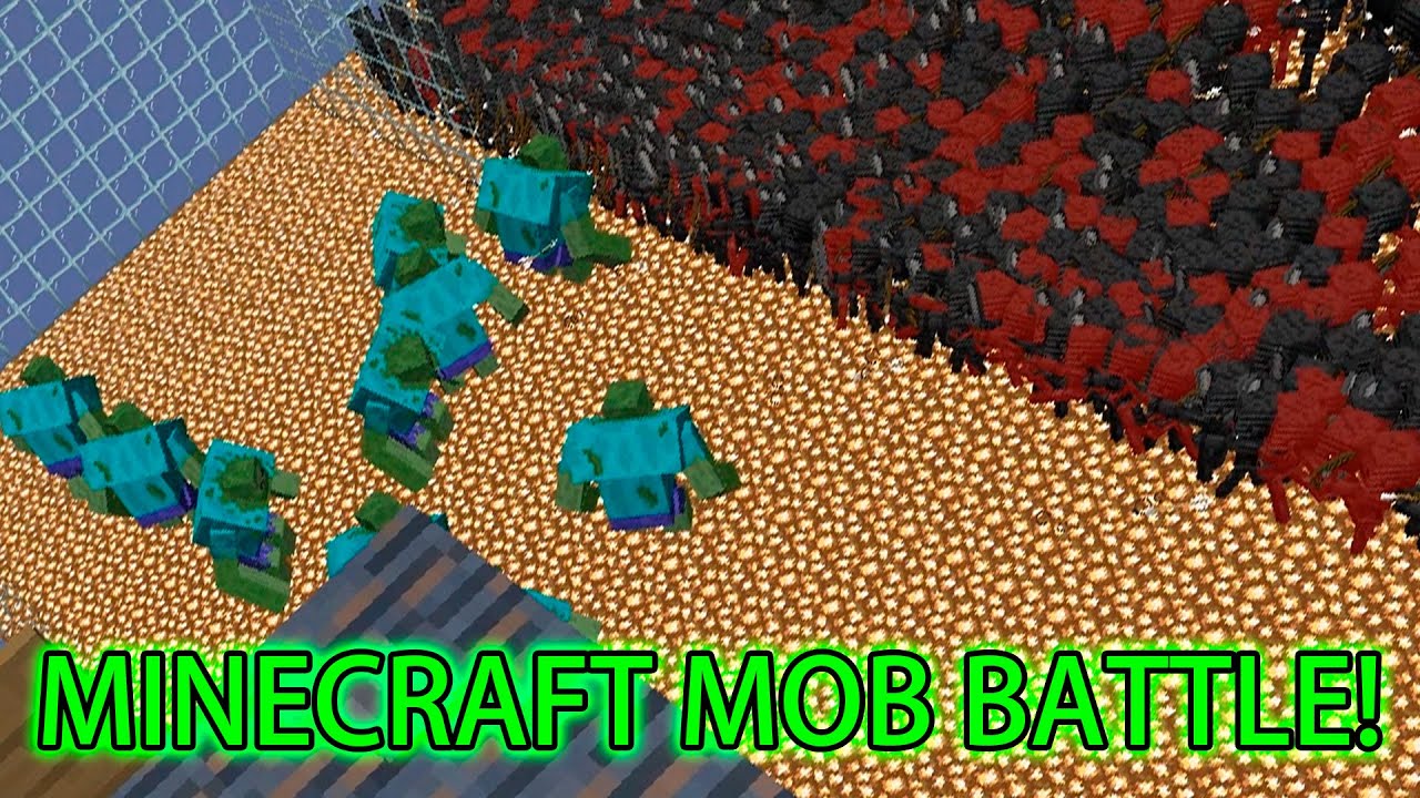 500 Wither Skeletons VS 10 Mutant Zombies In Minecraft Mob Battle ...