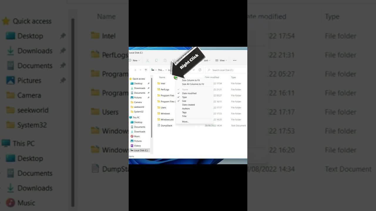 How To Automatically Size All Columns To Fit In File Explorer YouTube How To Automatically Size All Columns To Fit In File Explorer YouTube
