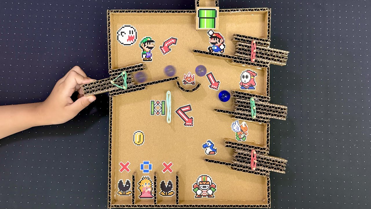 Cardboard Marble Flicking Game Tutorial. Craft. How to make - YouTube