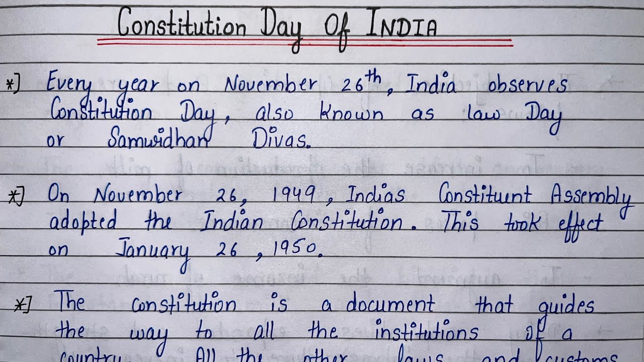 Constitution day of India | Speech on Constitution Day of India | Essay ...