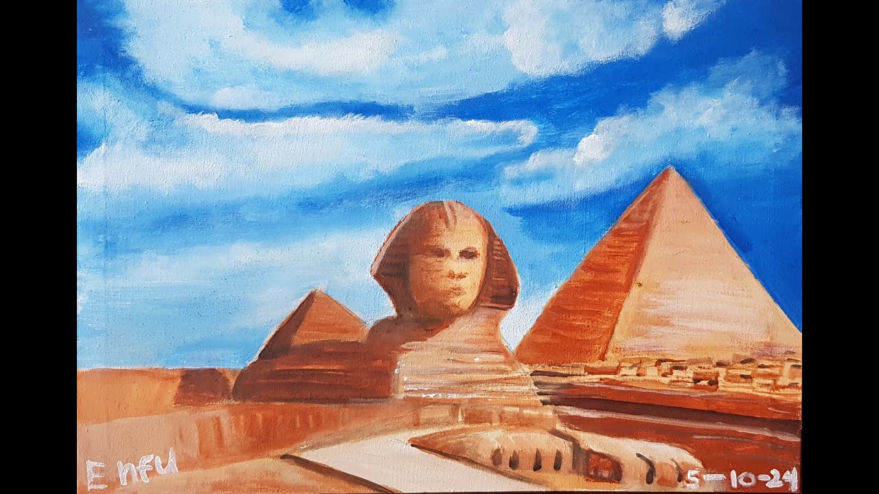 SPHINX and PYRAMID Painting by Enfu Part 2 - YouTube