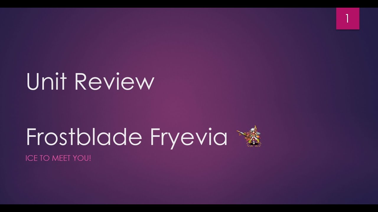 FFBE - Unit Review: Frostblade Fryevia - YouTube