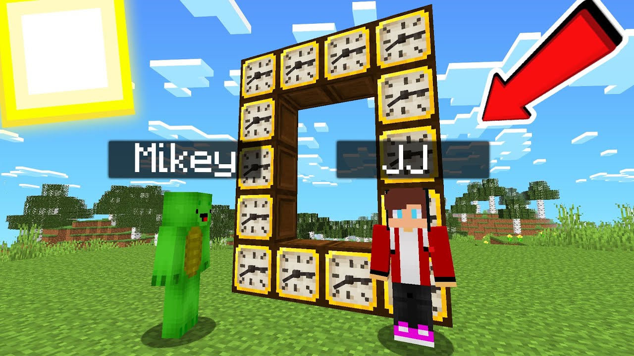 JJ and Mikey build clock portal in Minecraft!!! Minecraft Maizen ...