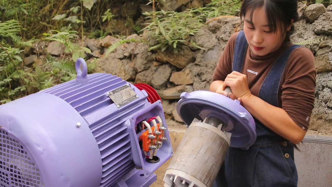 💡天才女孩修复1992年的机器，马达破损，修复如初！Genius girl repairs a scrapped generator| 林果儿 ...