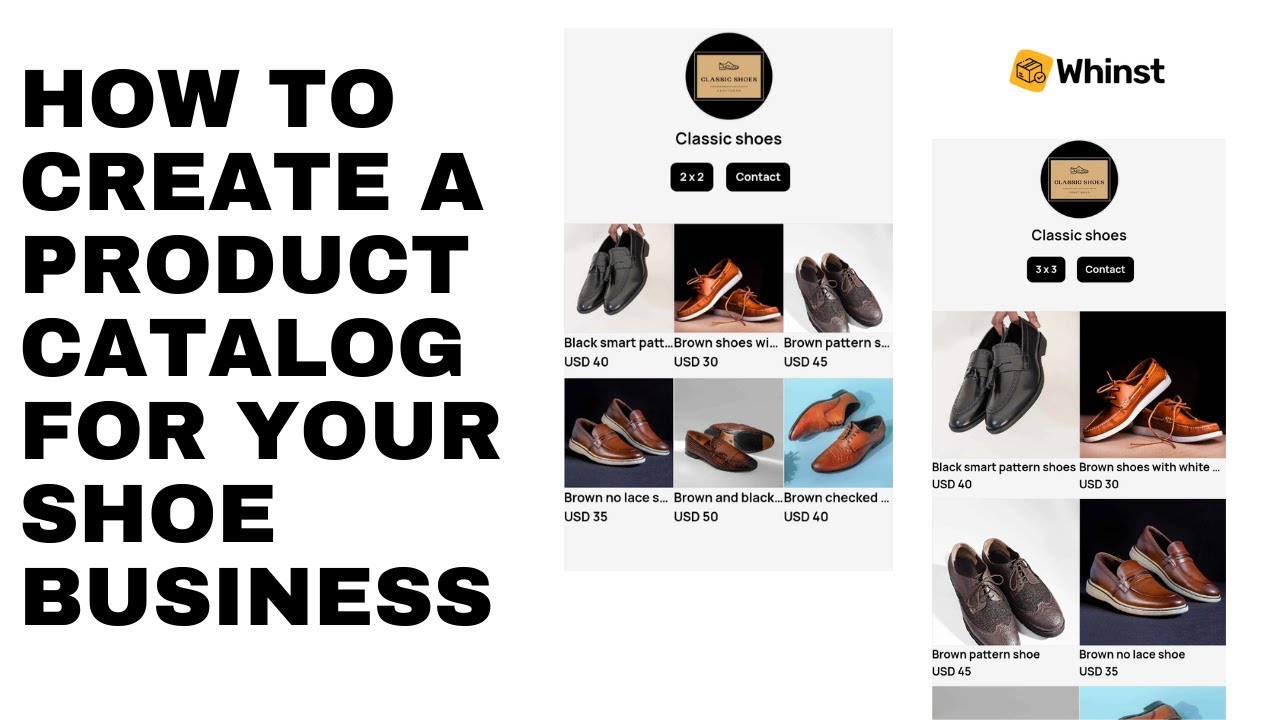 How to create a product catalog for your shoe business - YouTube