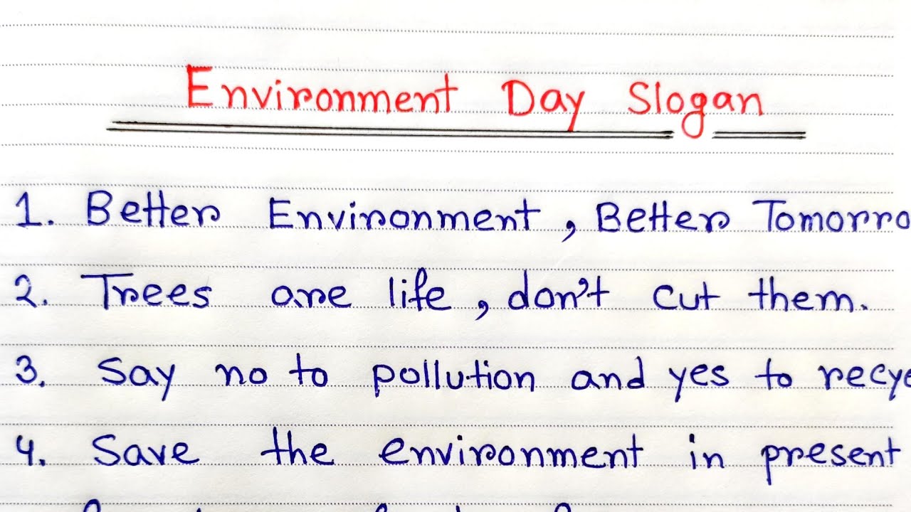 10 lines on Environment Day | Environment Day Slogan idea |How to write ...