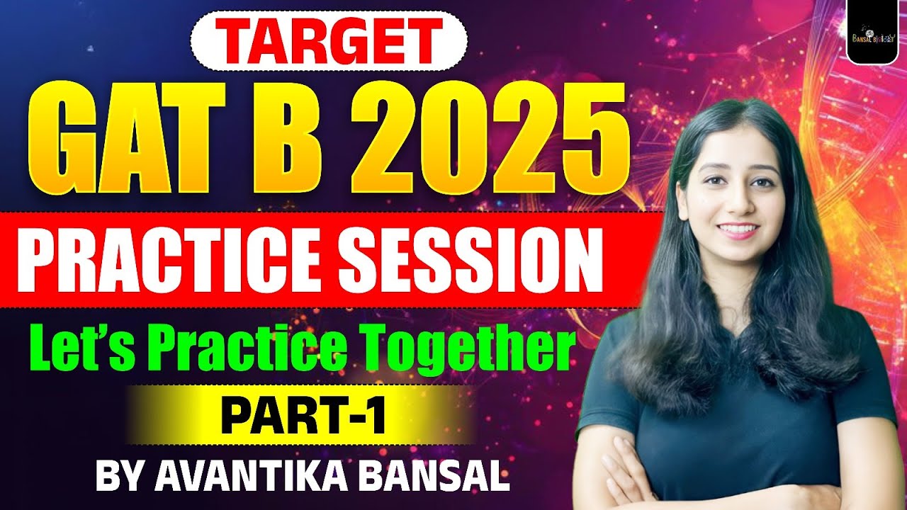 GAT B Practice Session II Target GAT B 2025 II Last 5 year question practice I - YouTube