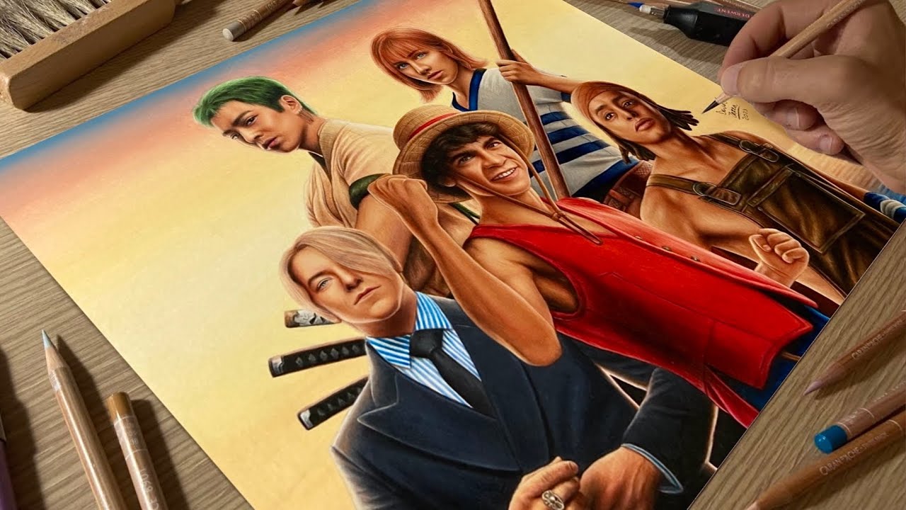 One Piece Netflix Drawing • Time Lapse - YouTube