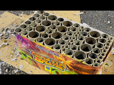 LOUD ! 66 SHOT CAKE FIREWORKS ( 1.5+2+3 INCH MULTI SIZE ) - YouTube