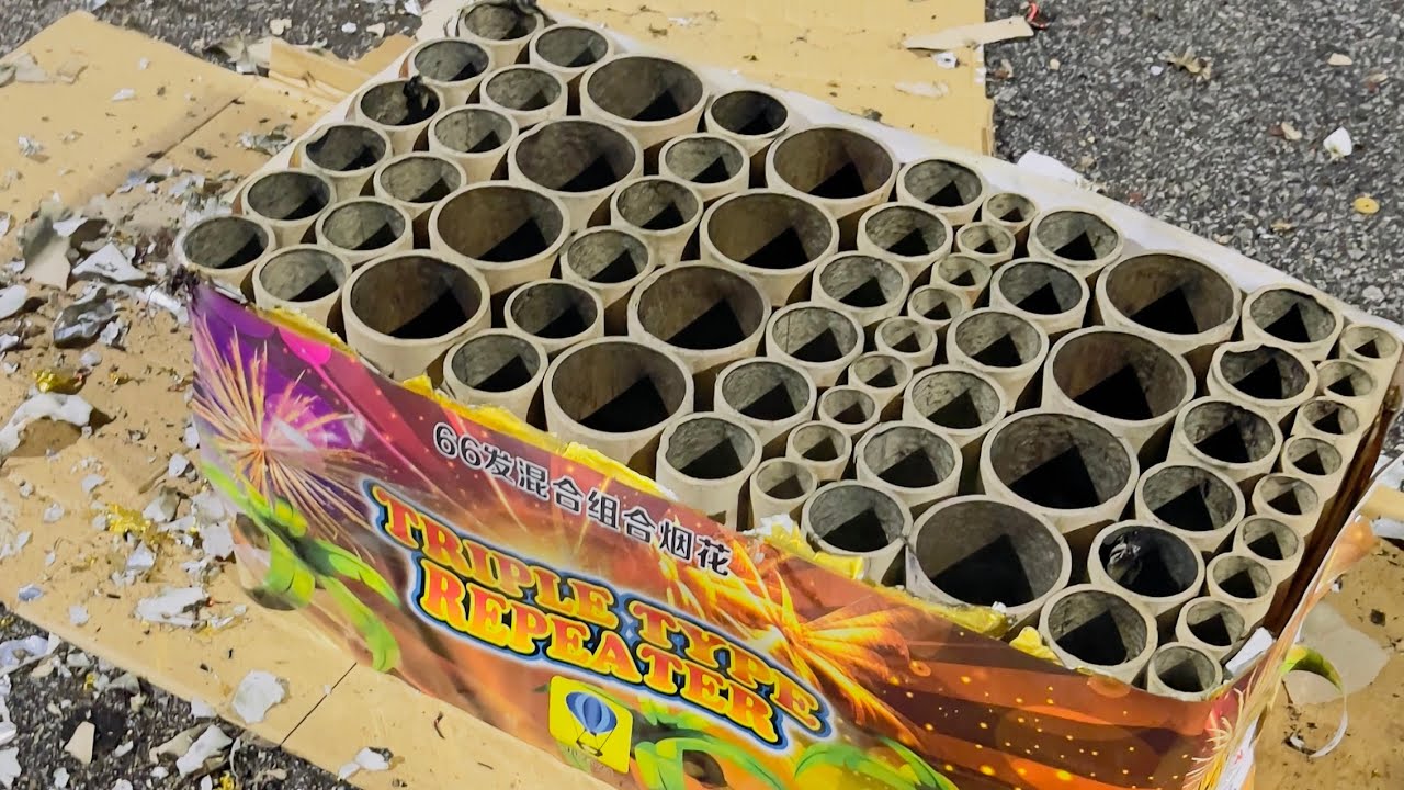 LOUD ! 66 SHOT CAKE FIREWORKS ( 1.5+2+3 INCH MULTI SIZE ) - YouTube
