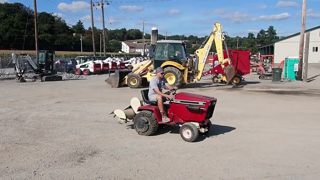 CUB CADET IH 782D GARDEN TRACTOR WITH 2B TILLER For Sale - YouTube