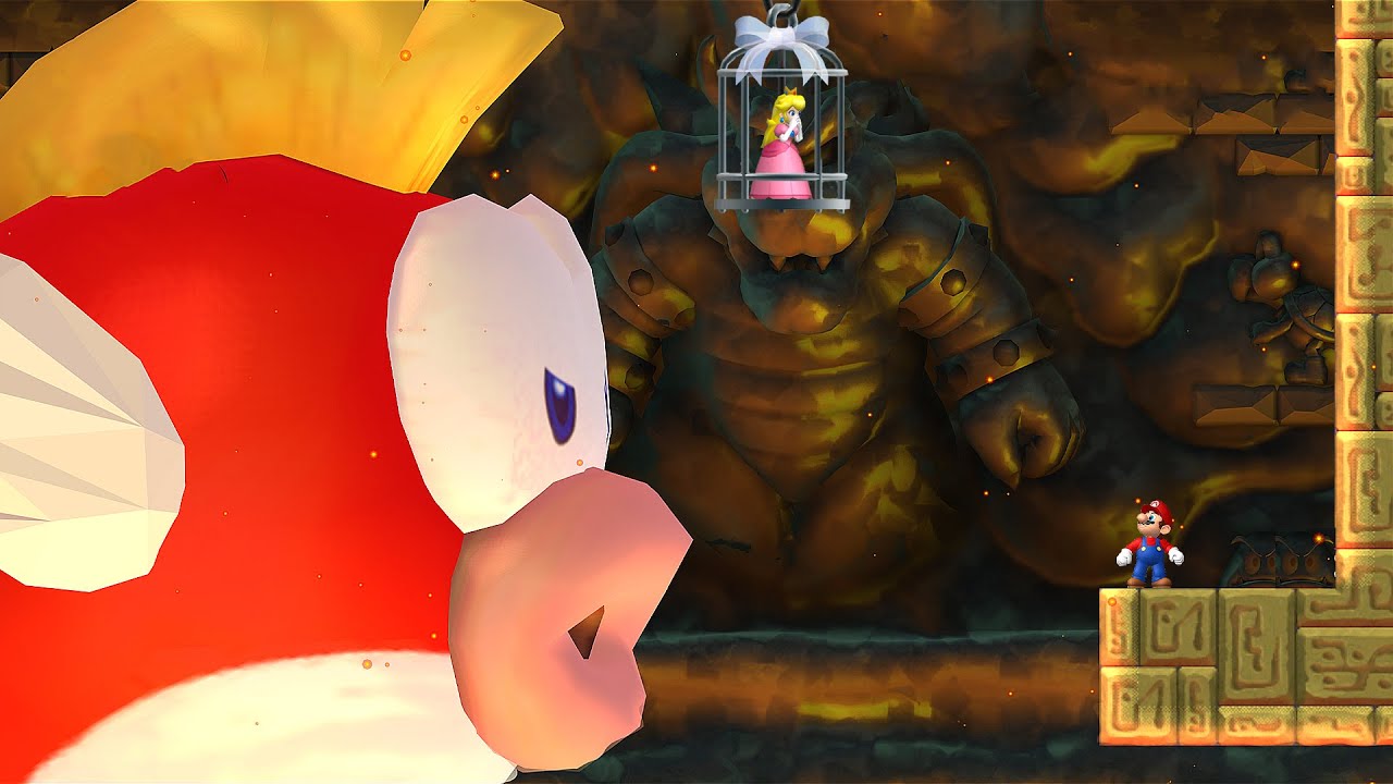 New Super Mario Bros. Wii - Final Boss Evil Cheep Cheep & Ending - YouTube